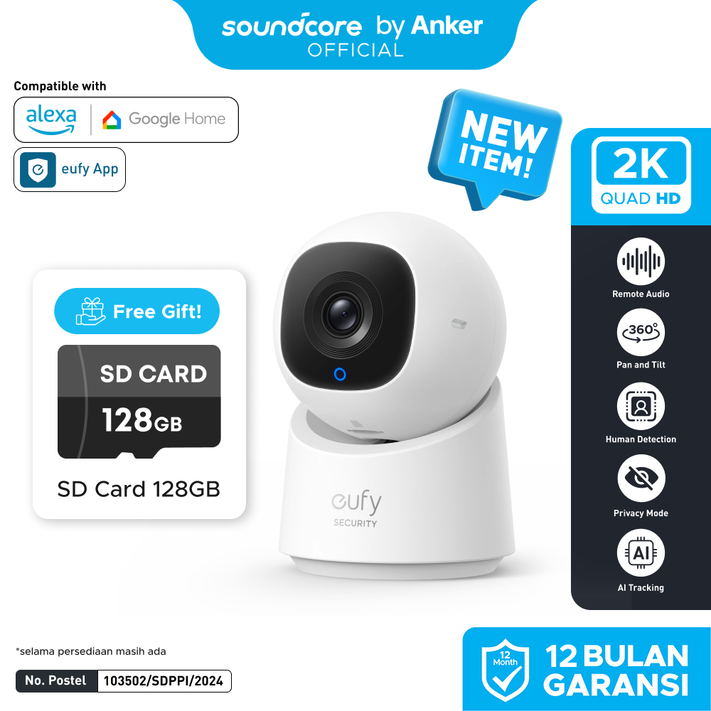 Jual Eufy Security Indoor Cam C220 2K resolution Smart Security Camera ...