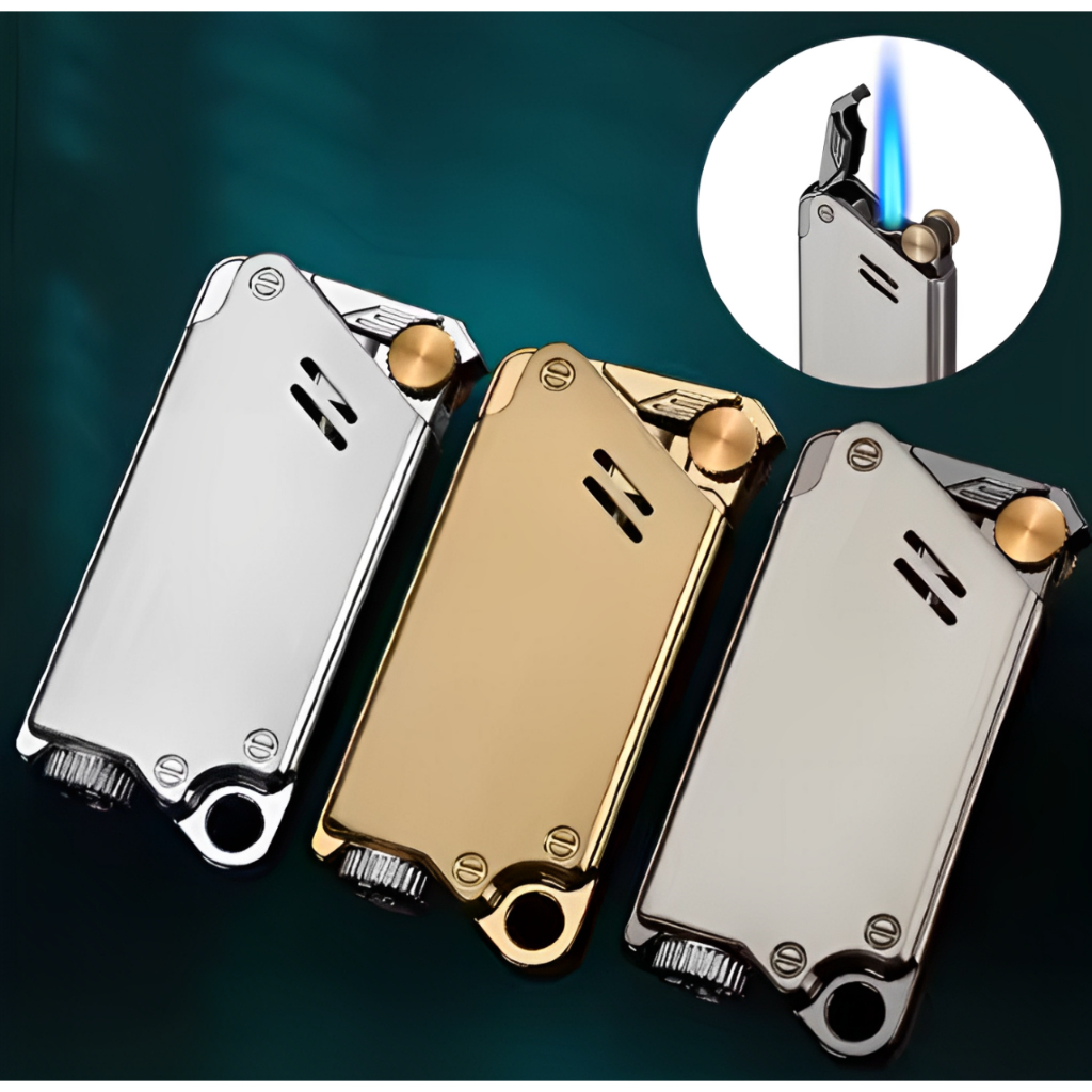 Jual Korek Api Roda Slim Focus Jet Torch Metal lighter Unik Cyber ...