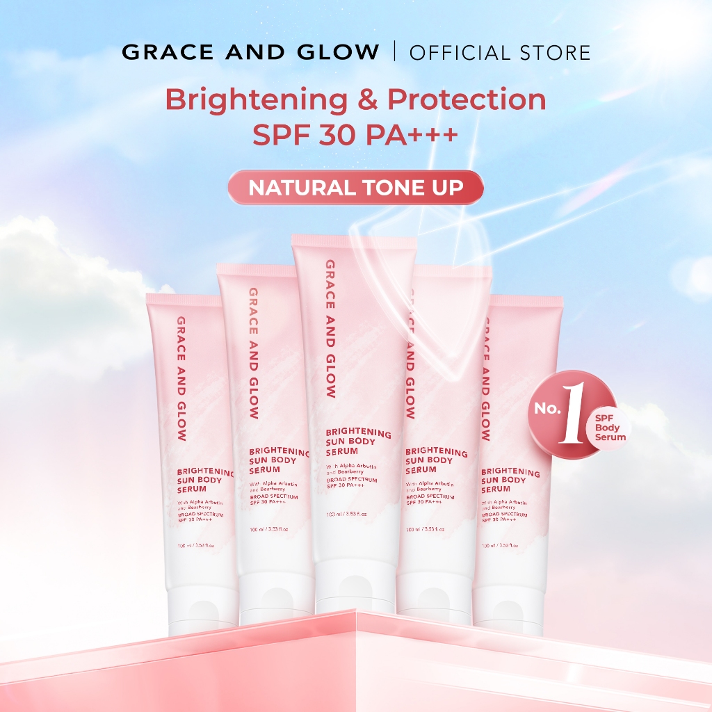Jual Grace and Glow BUNDLE 5 PCS Brightening Sun Body Serum Hand Body ...
