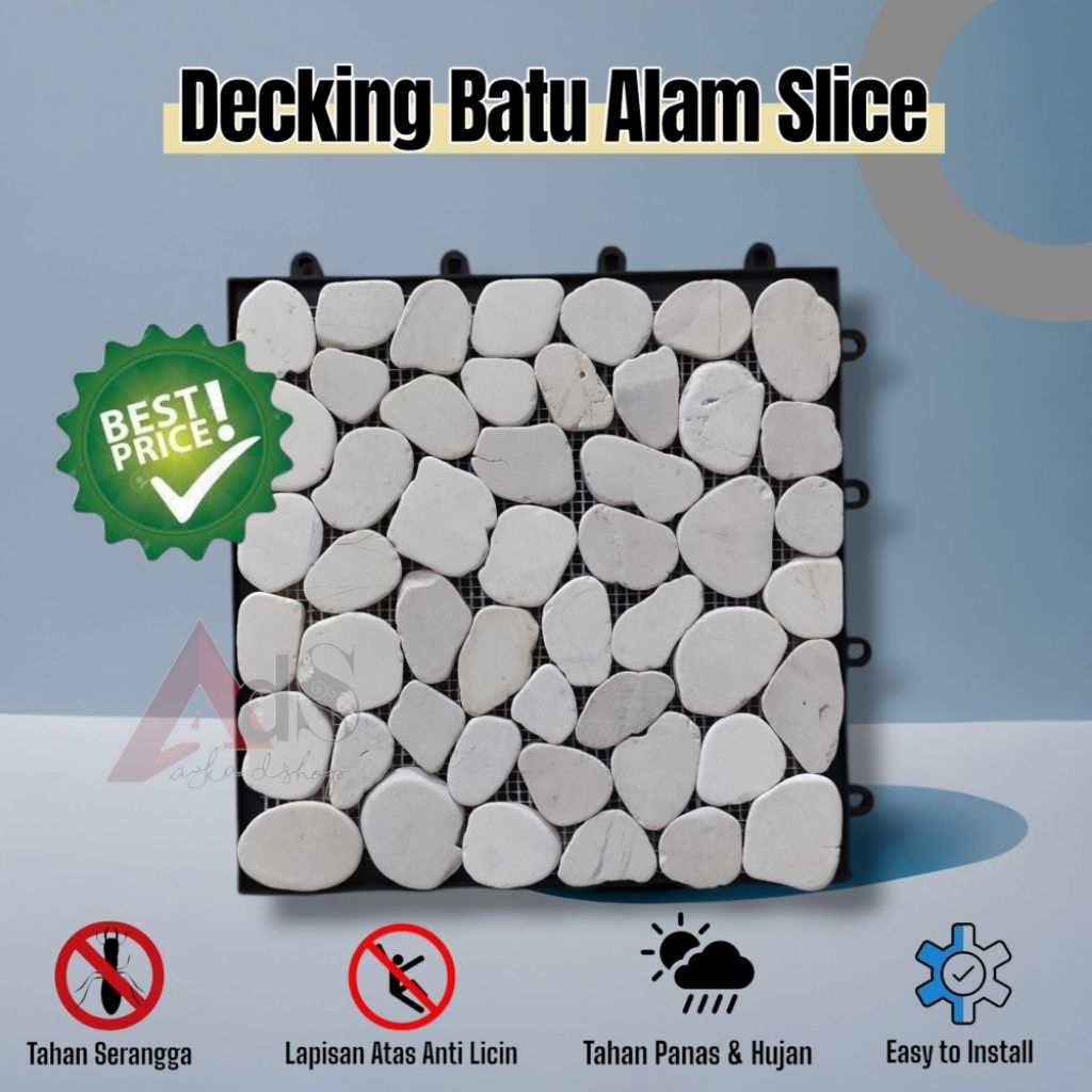 Jual Decking Batu Slice Putih | Shopee Indonesia