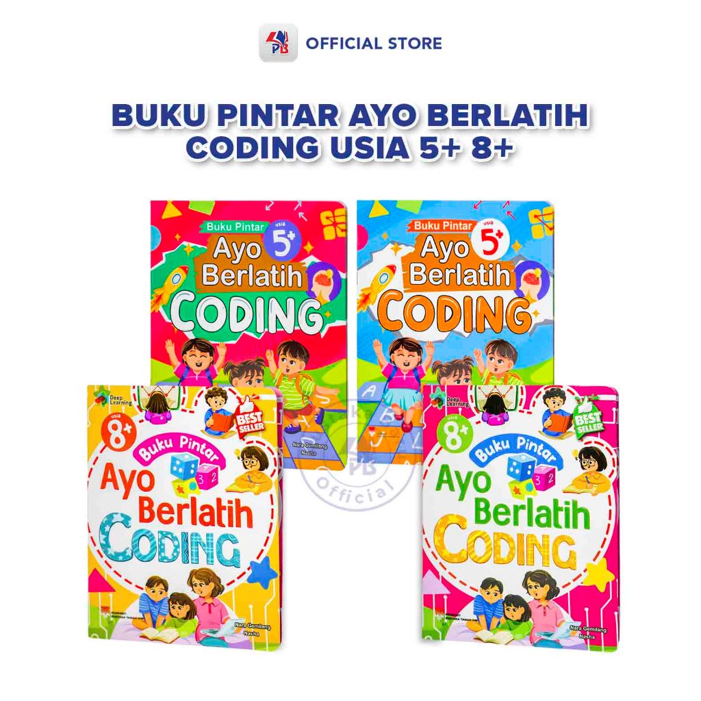 Jual Buku Coding Anak / Buku Pintar Ayo Berlatih CODING Usia 5+ Dan 8 ...