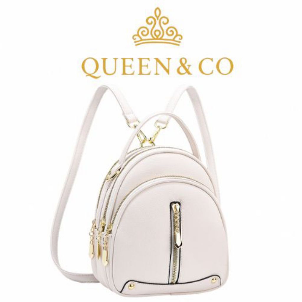 Jual Tas Ransel Wanita Queen and Co Mini Backpack Kulit PU Elegan Warna ...