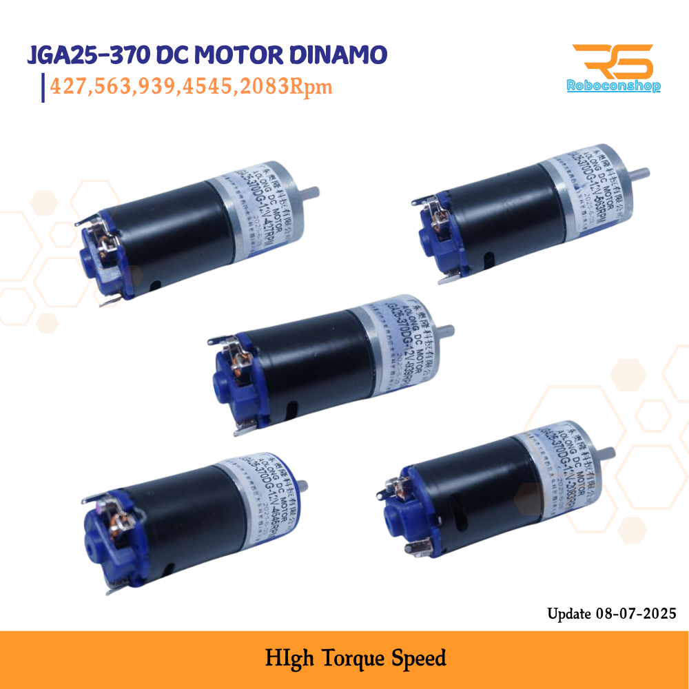 Jual MOTOR DC JGA25 - 370 DC 6V/12V/24V GEARBOX HIGH TORQUE DINAMO HIGH SPEED BLACK MOTOR 370 ...