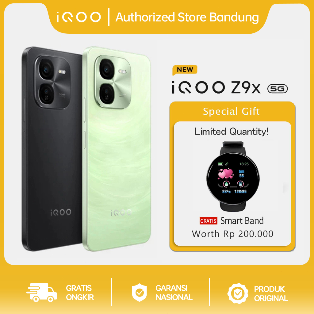 Jual vivo iQOO Z9x Snapdragon 6 Gen 1 4nm (ANTUTU 570,456+), 6000 mAH, 1000 nits 120hz eye-care ...