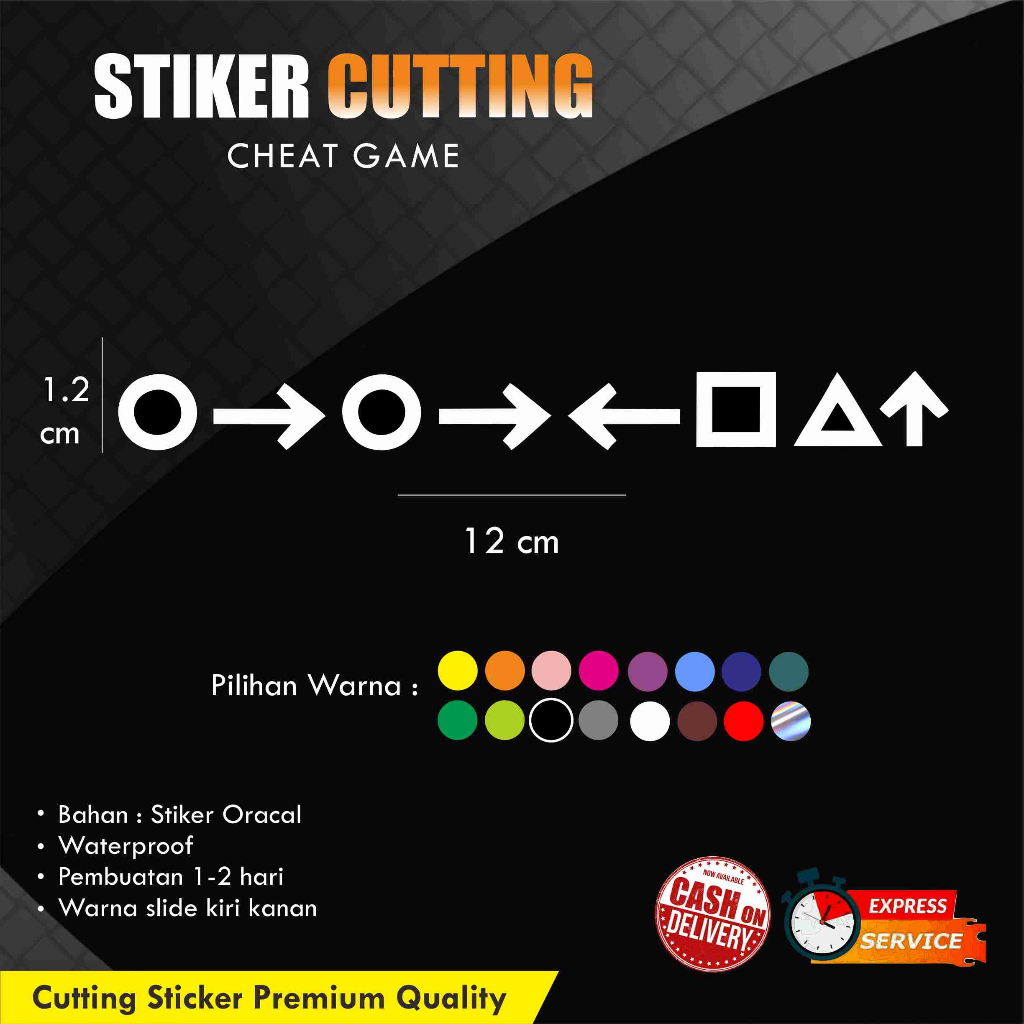 Jual Stiker CHEAT GAME / Stiker mobil motor / Stiker cutting nama ...