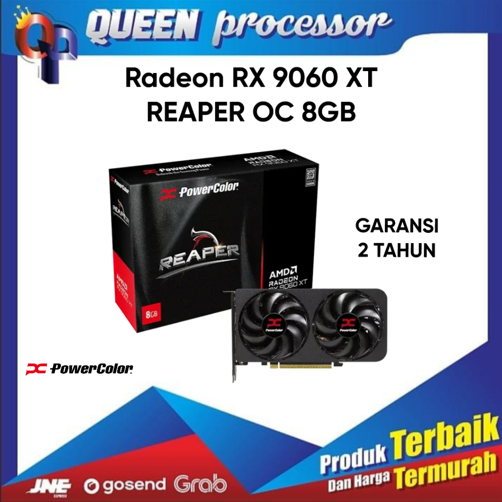 Jual VGA POWERCOLOR RX 9060XT REAPER 8G GDDR6 RX 9060 XT | Shopee Indonesia