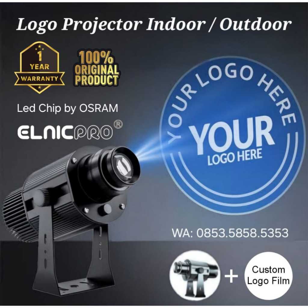 Jual Lampu Sign Logo Projector Proyektor Elnicpro indoor outdoor untuk ...