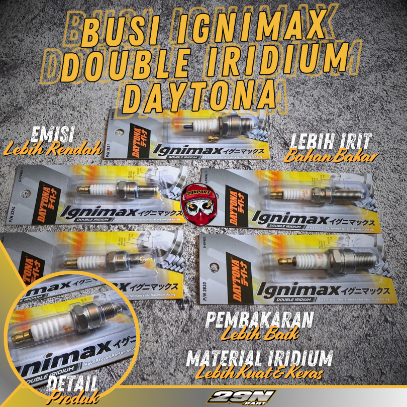 Jual Spark Plug Busi ORIGINAL DAYTONA IGNIMAX DOUBLE IRIDIUM Motor RX KING F1ZR NMAX AEROX MX ...