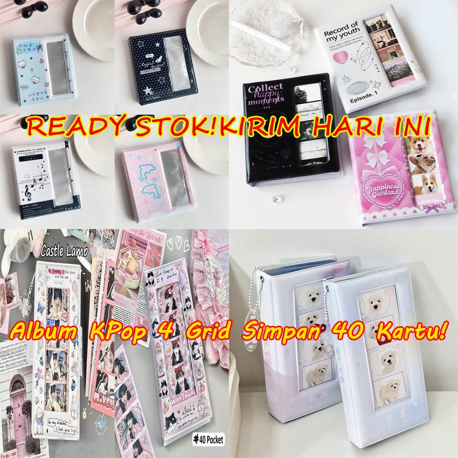 Jual ⭕READY STOK Album KPop 4 Grid Simpan 40 Kartu! - Binder PP Anti ...