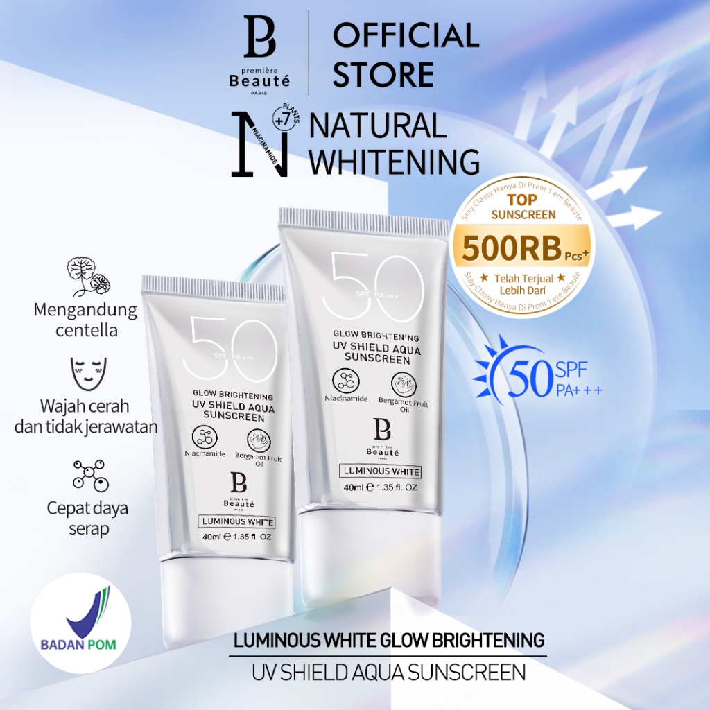 Jual PREMIERE BEAUTE [Sunscreen 2pcs] Sunscreen (SPF 50 PA+++) 40ml ...