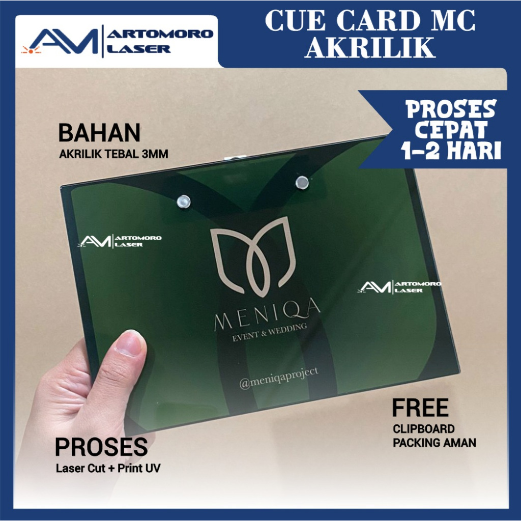 Jual CUE CARD MC AKRILIK CUSTOM | Shopee Indonesia