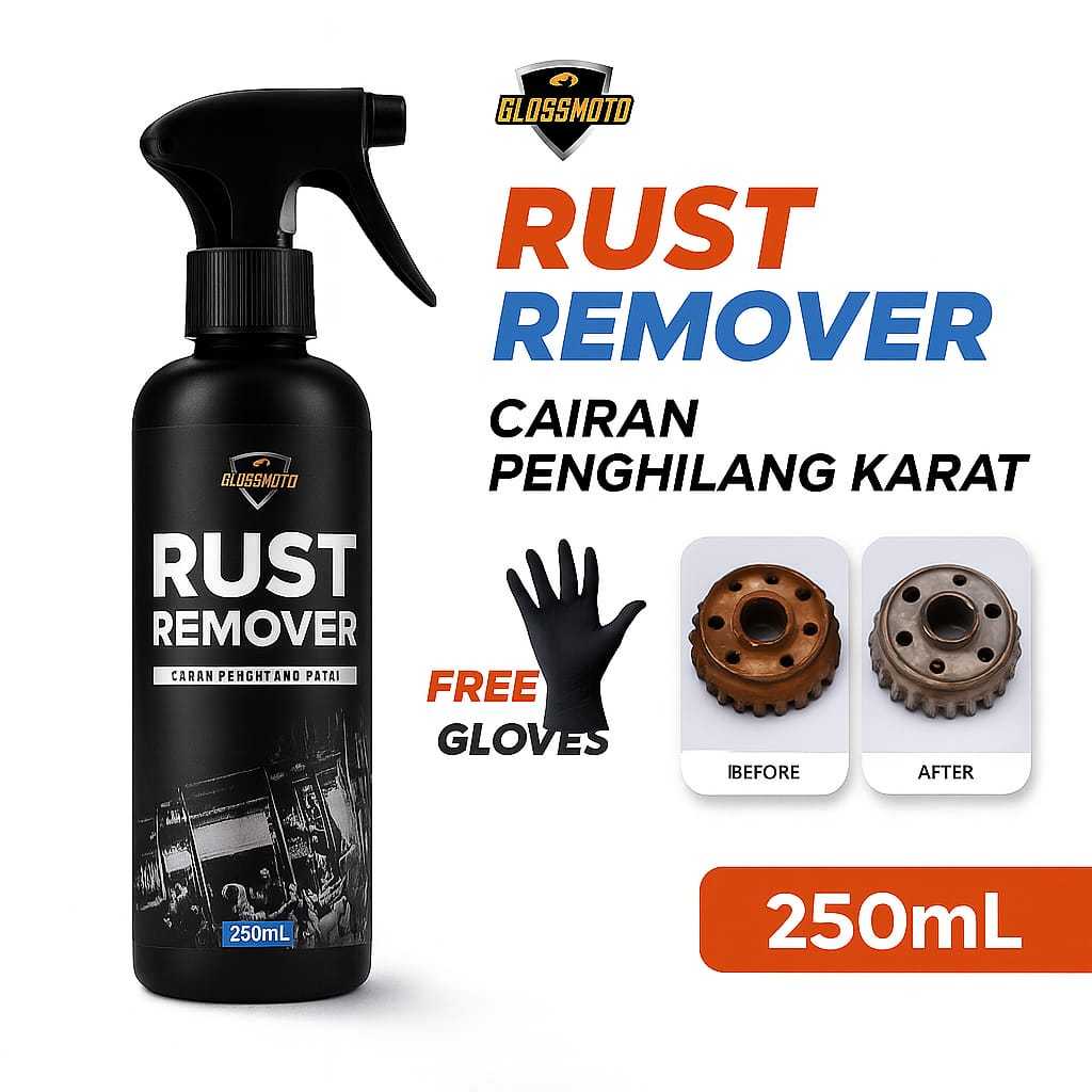 Jual GLOSSMOTO - Rust Remover Cairan Pembersih Penghilang Karat Pada ...