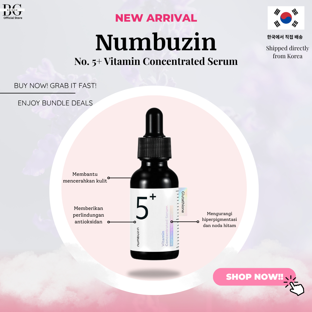 Jual Numbuzin No.5+ Glutathione Vitamin Concentrated Serum 30ml | Shopee Indonesia