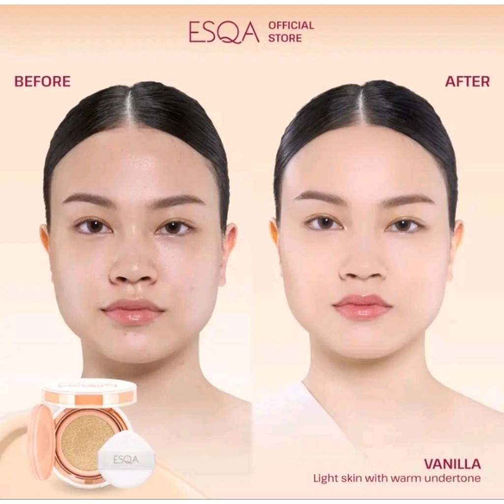 Jual ESQA Flawes Cushion Serum SPF 50+ PA+++ - Shade Vanila | Shopee ...