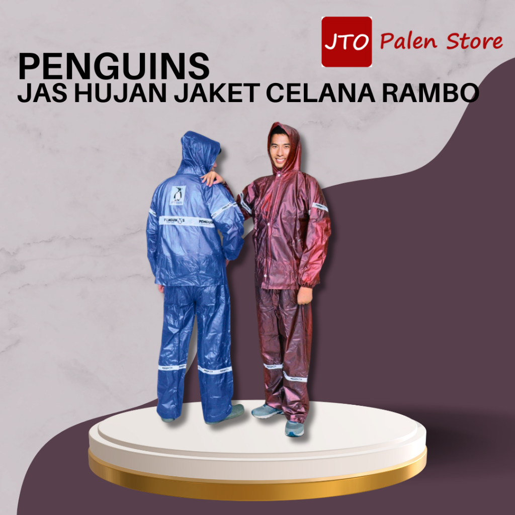 Jual PENGUINS Jas Hujan Jaket Celana Rambo | Shopee Indonesia