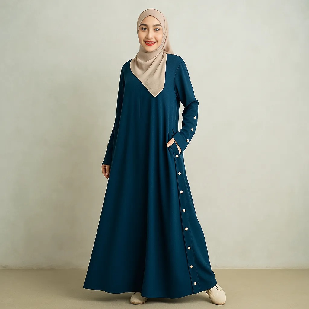 Jual Fashiola Abaya Gamis Casual Polos Busui Baju Muslim Wanita Umroh Lebaran Haji Daily ...