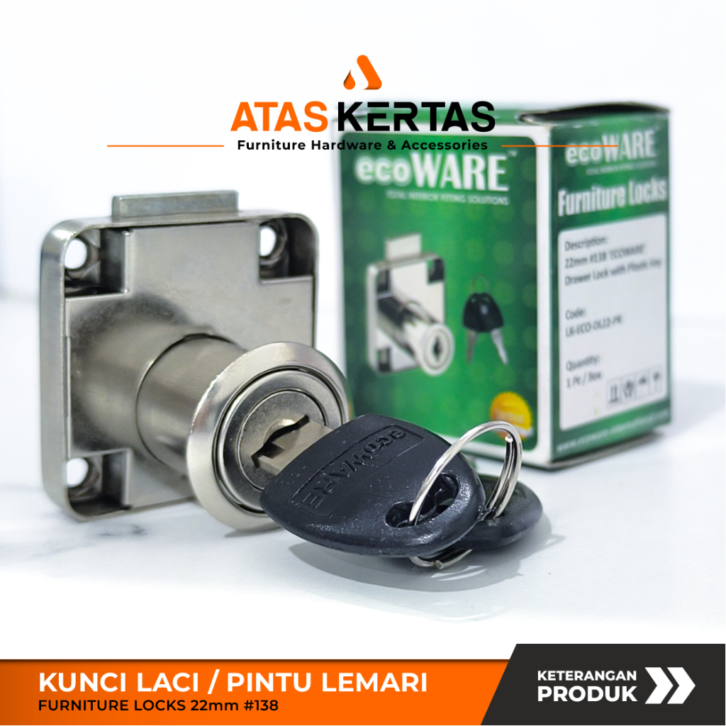 Jual Kunci laci meja | Kunci laci Lemari 138 - 22mm | Lock Drawer ...