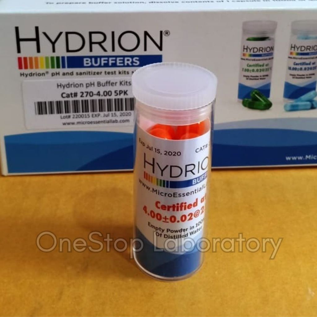 Jual Hydrion Buffer pH Capsule pH 4.00 / buffer pH 4 kapsul, (isi 10) | Shopee Indonesia