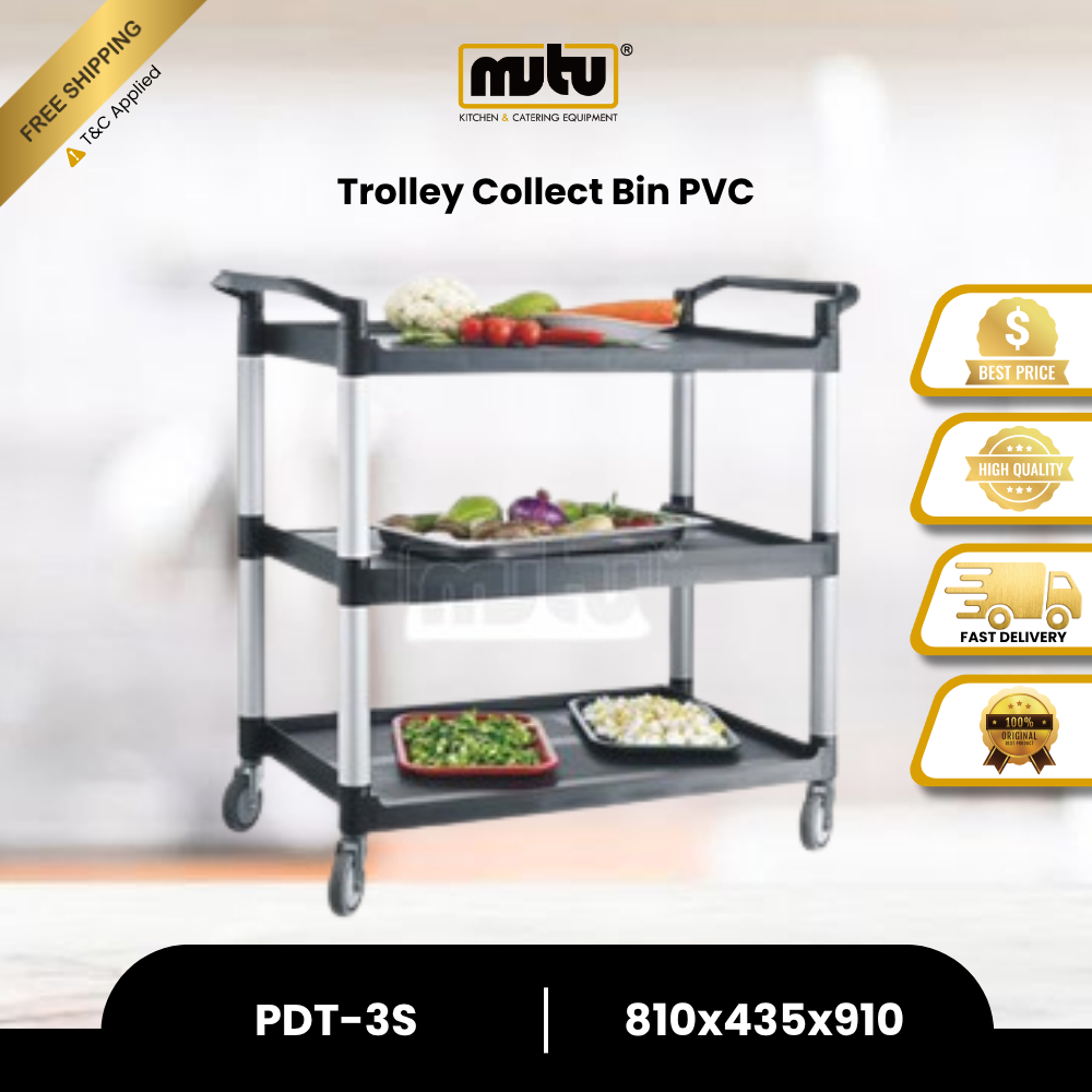 Jual Troli Penyaji Makanan Minuman Plastik Tanpa Ember Trolley Collect ...