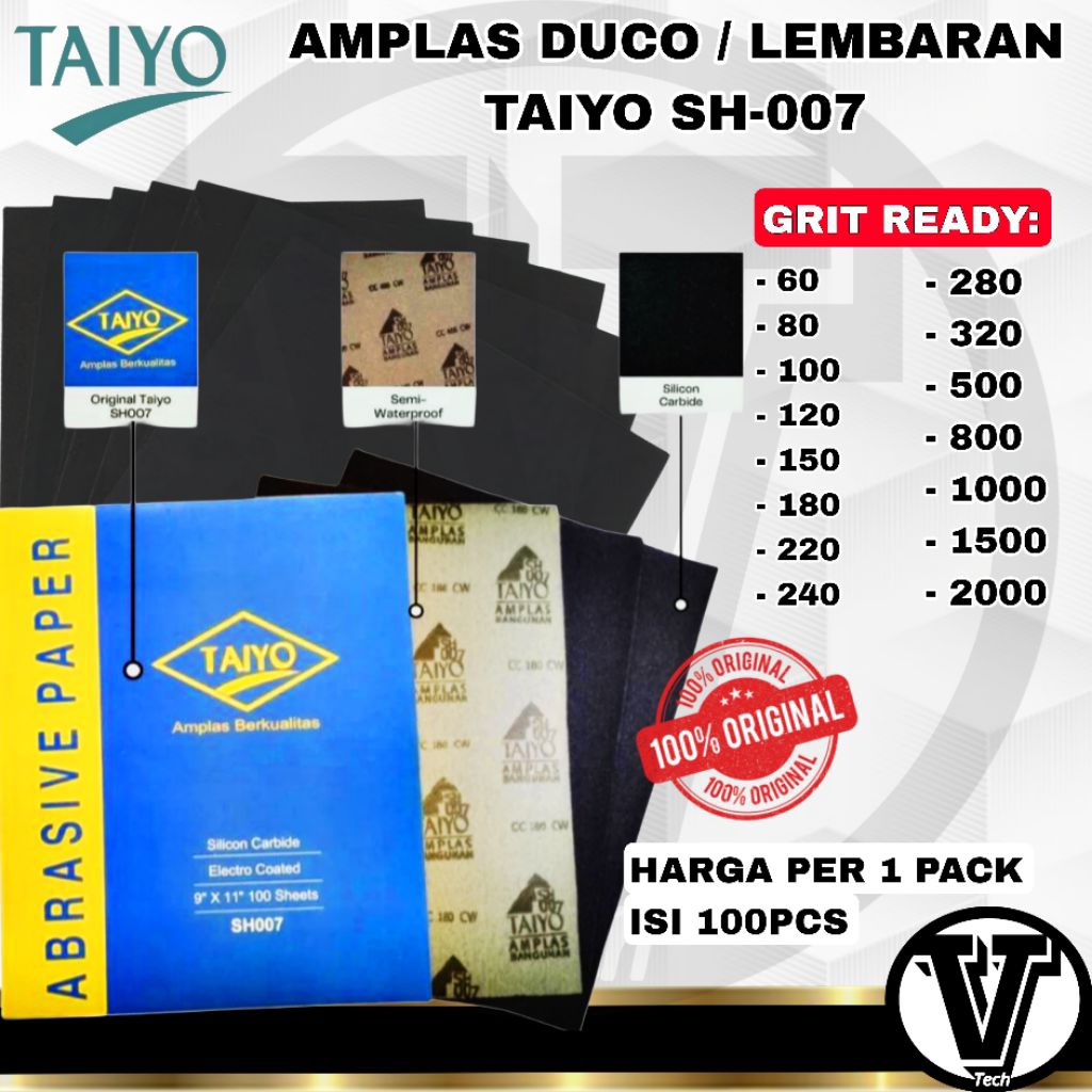 Jual Amplas Duco Amplas Lembaran TAIYO (Harga Perpack = 100 Lembar ...