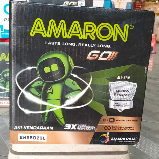 Jual AMARON Go Aki Kering Mobil BH55D23L (60AH ) | Shopee Indonesia