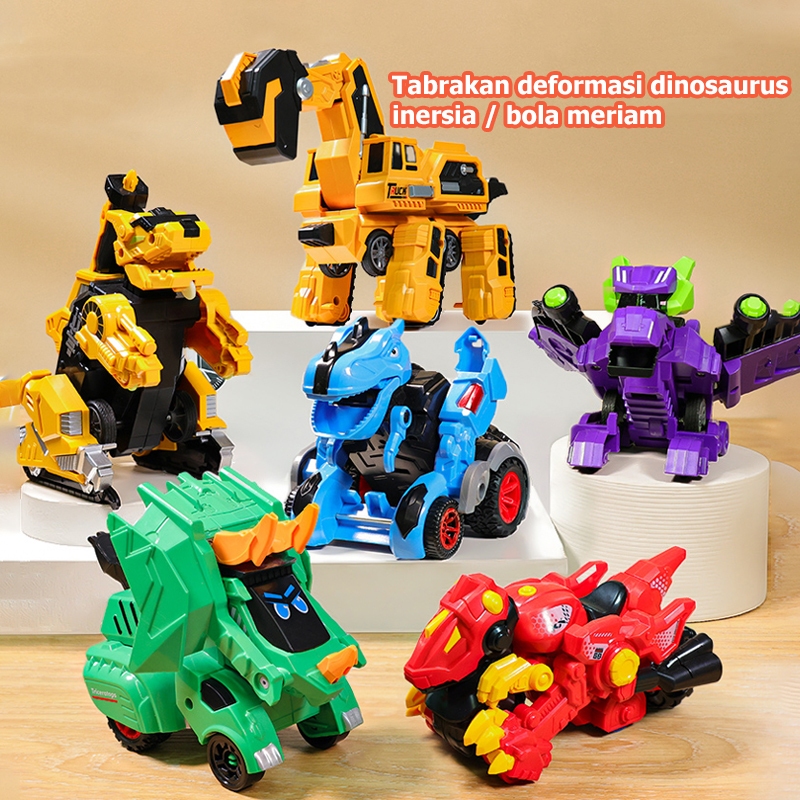 Jual Mainan Mobil Inersia Transformasi Dinosaurus Tank Tangki Rex ...