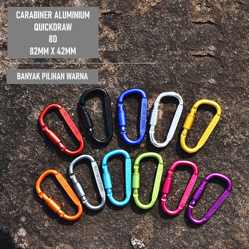 Jual Gantungan Carabiner Aluminium Quickdraw 8D 82mm x 42mm | Shopee ...