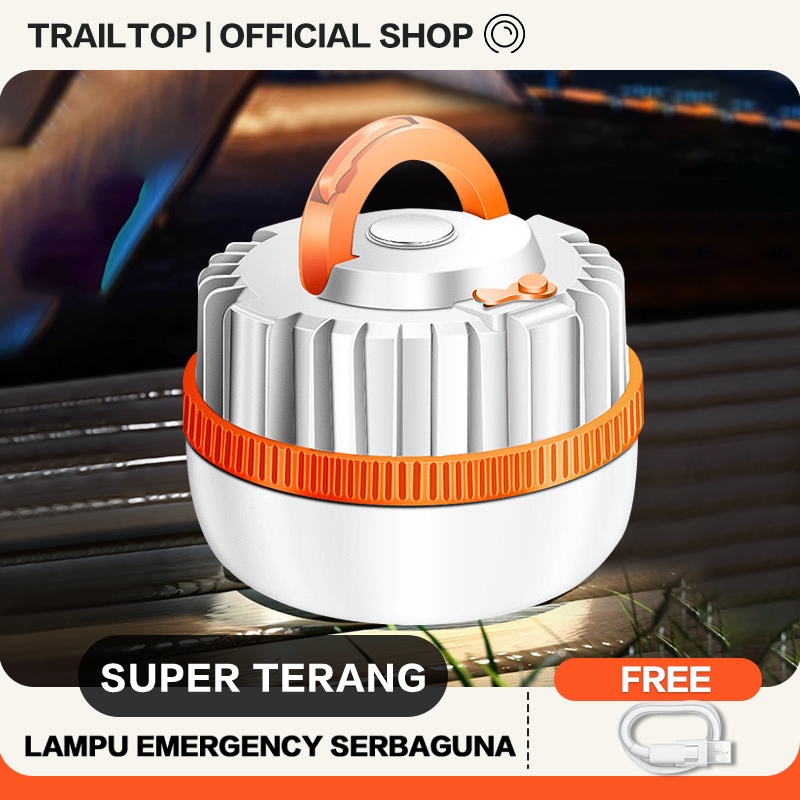 Jual Trailtop Lampu Emergency Serbaguna Super terang Tahan 6-8h Charger USB-C Lampu Camping ...