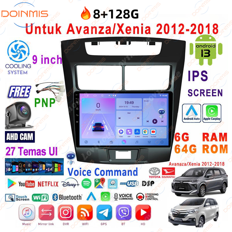 Jual LALAHOO Untuk Avanza/Xenia 2012-2018| 8G+128G Android 13 Head Unit Termasuk Frame/PNP Soket ...