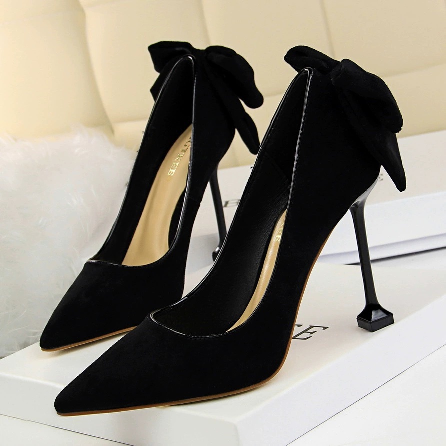 Jual [JASMINE] Black 34-40 [9cm / 5.5cm] [56] Heels Polos hitam - BIG ...