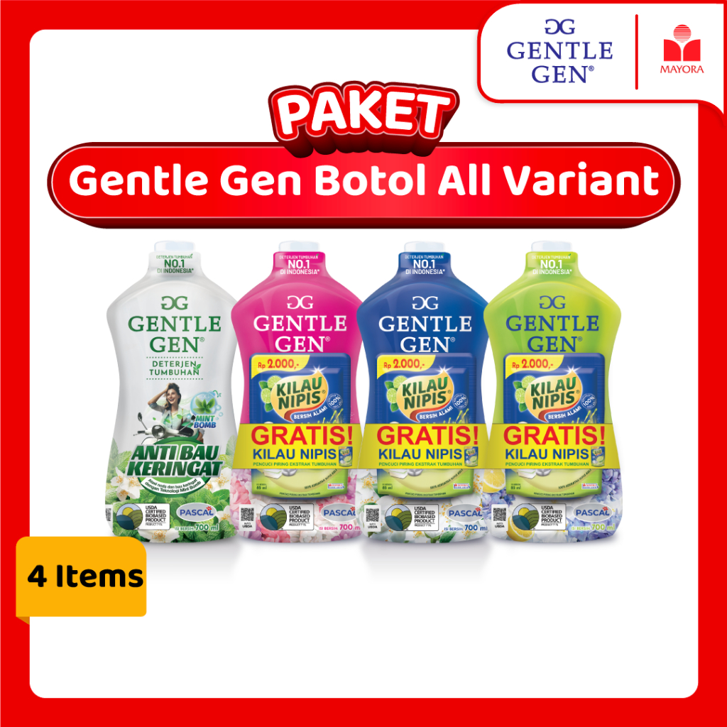 Jual Gentle Gen Botol All Variant FREE Kilau Nipis 85ml | Shopee Indonesia