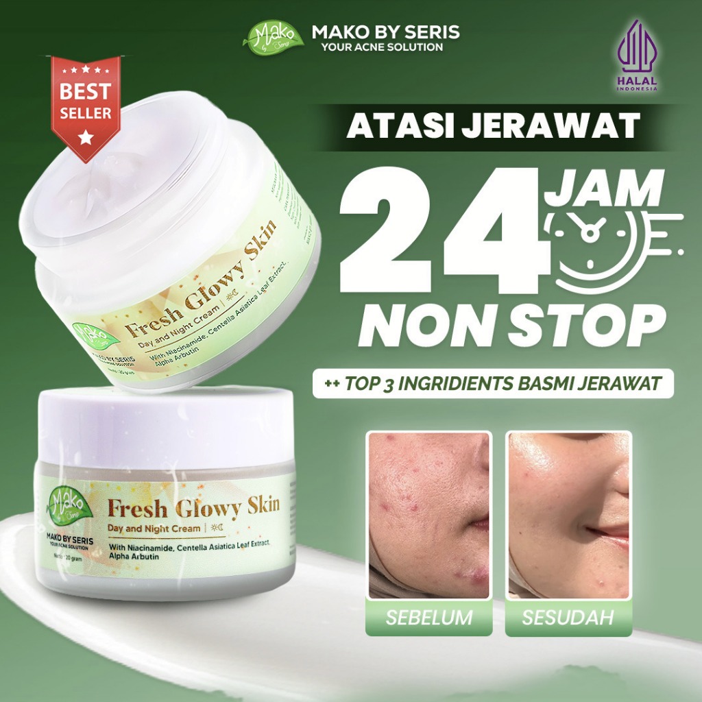 Jual Mako by Seris Moisturizer Fresh Glowy Skin Cream Day & Night ...