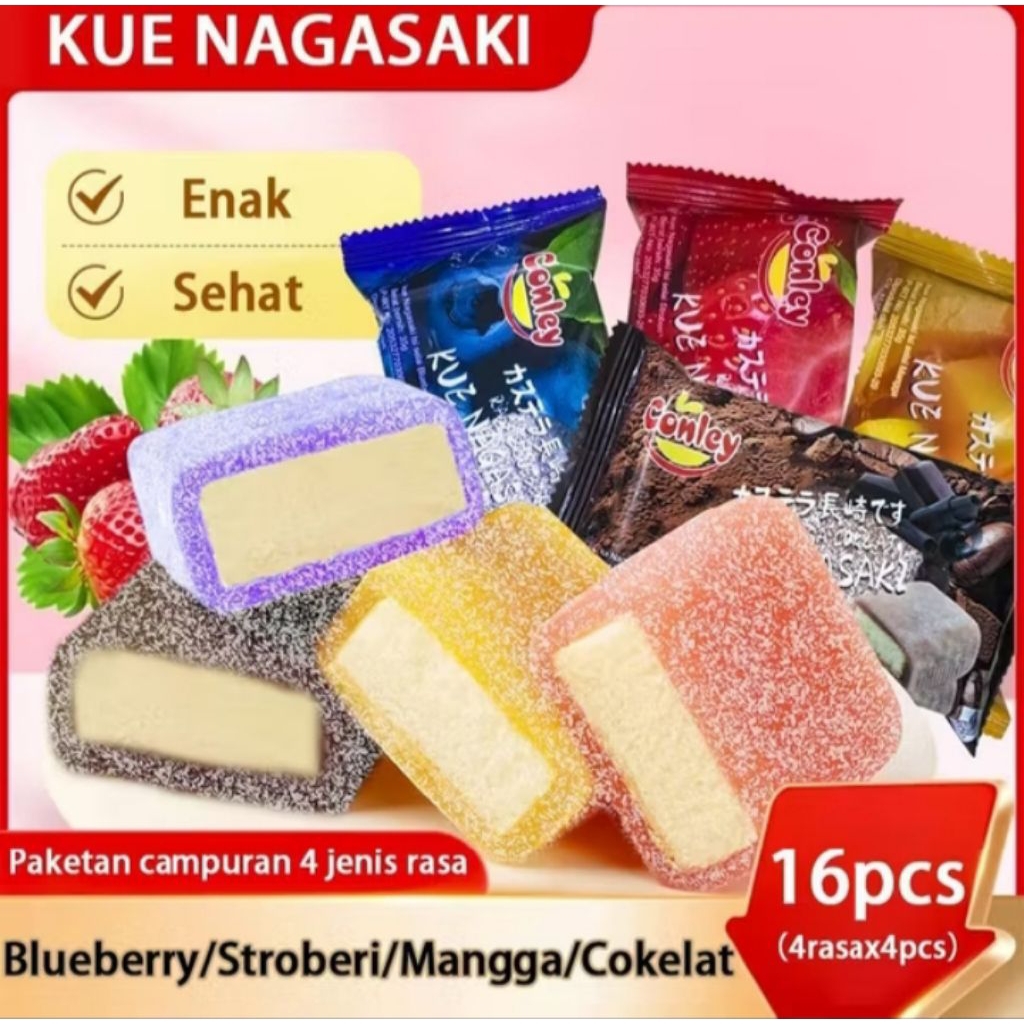 Jual 16 PCS Kue Nagasaki Mochi isi Cake / Mochi Conley isi Kue rasa ...