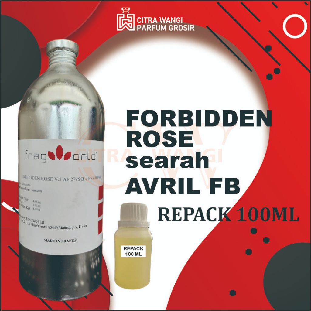Jual (100GR) FORBIDDEN ROSE BY FRAGWORLD SEARAH AVRIL FB BIBIT PARFUM ...