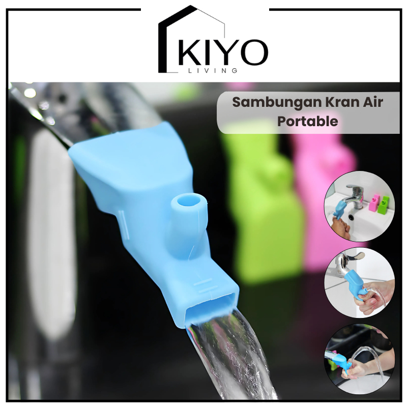 Jual KIYO Sambungan Kran Air Portable Bahan Silikon 2 in 1 Faucet ...