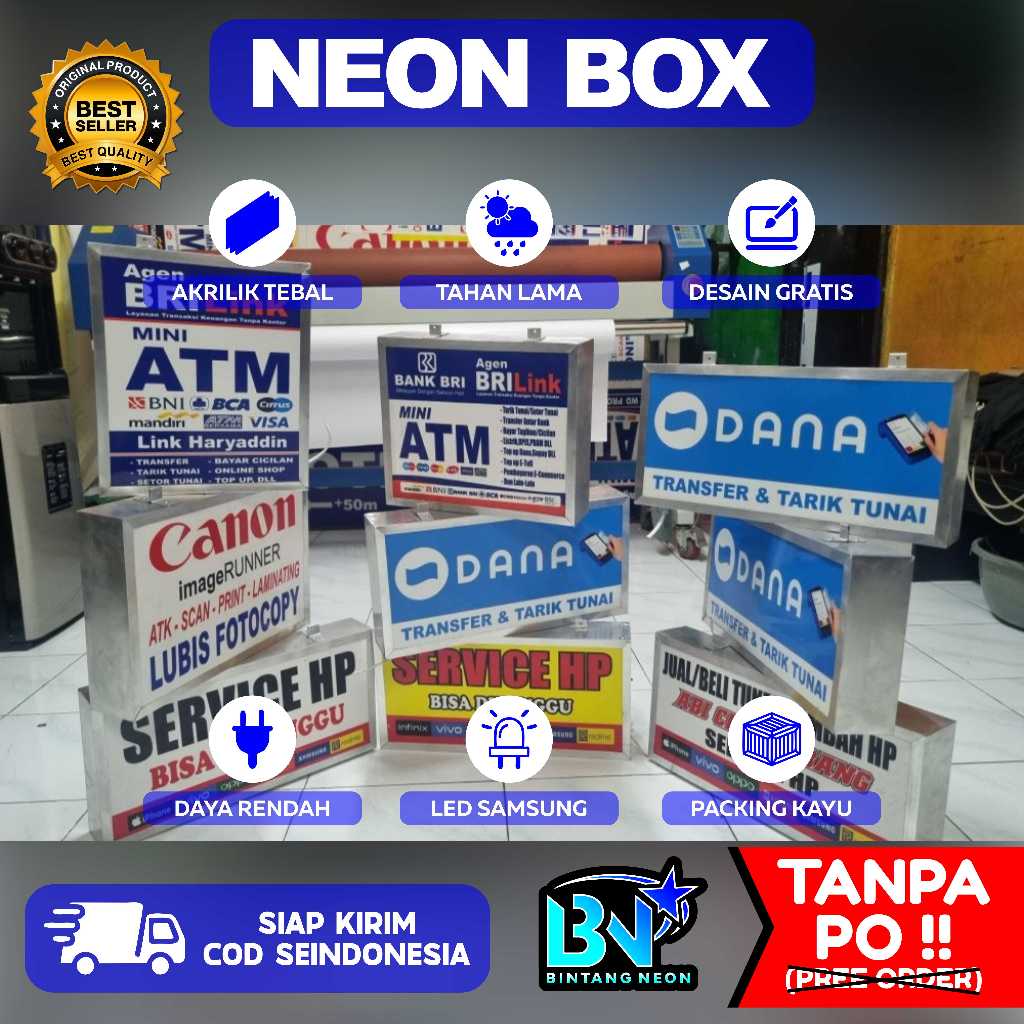 Jual Neon Box Akrilik Custom Design Dengan Berbagai Ukuran | Shopee ...