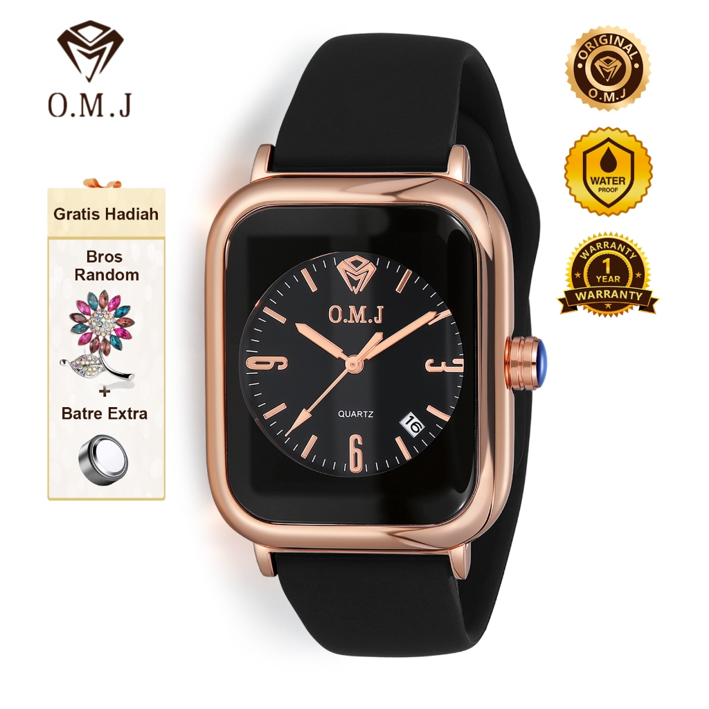 Jual OMJ G067 Jam Tangan Wanita Model iWatch Tahan Air 3ATM Bentuk ...