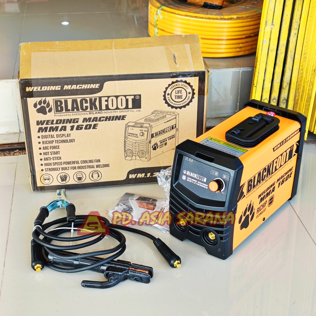 Jual Mesin Las Inverter MMA 160A BLACKFOOT 160E IGBT Trafo ARC Welding WM.1.2.160MMA | Shopee ...