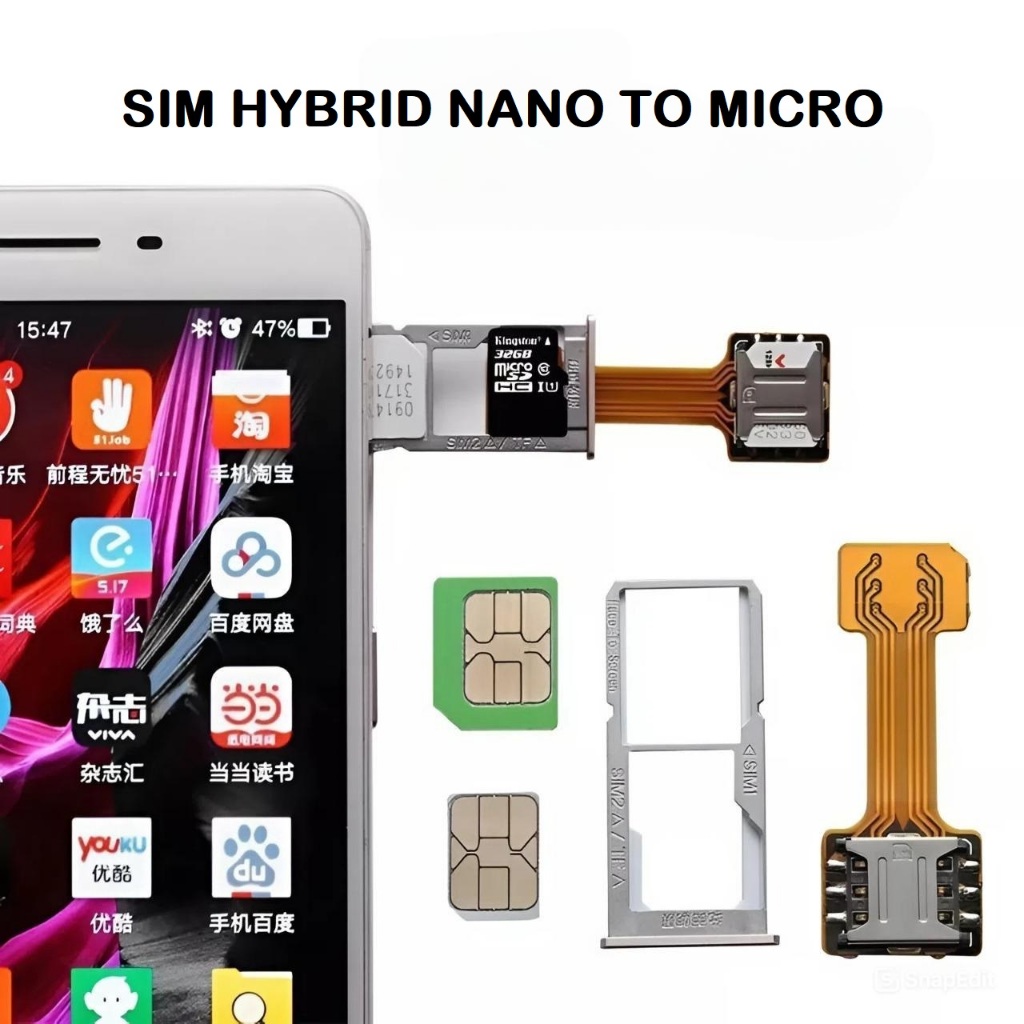 Jual Sim Hybrid Converter Dual Sim Slot Nano To Micro | Shopee Indonesia