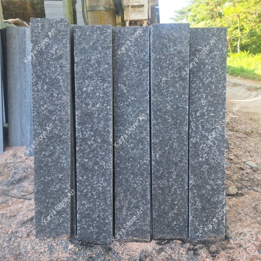 Jual Batu Andesit Bakar Hitam Tulungagung 10x60x2cm | Shopee Indonesia