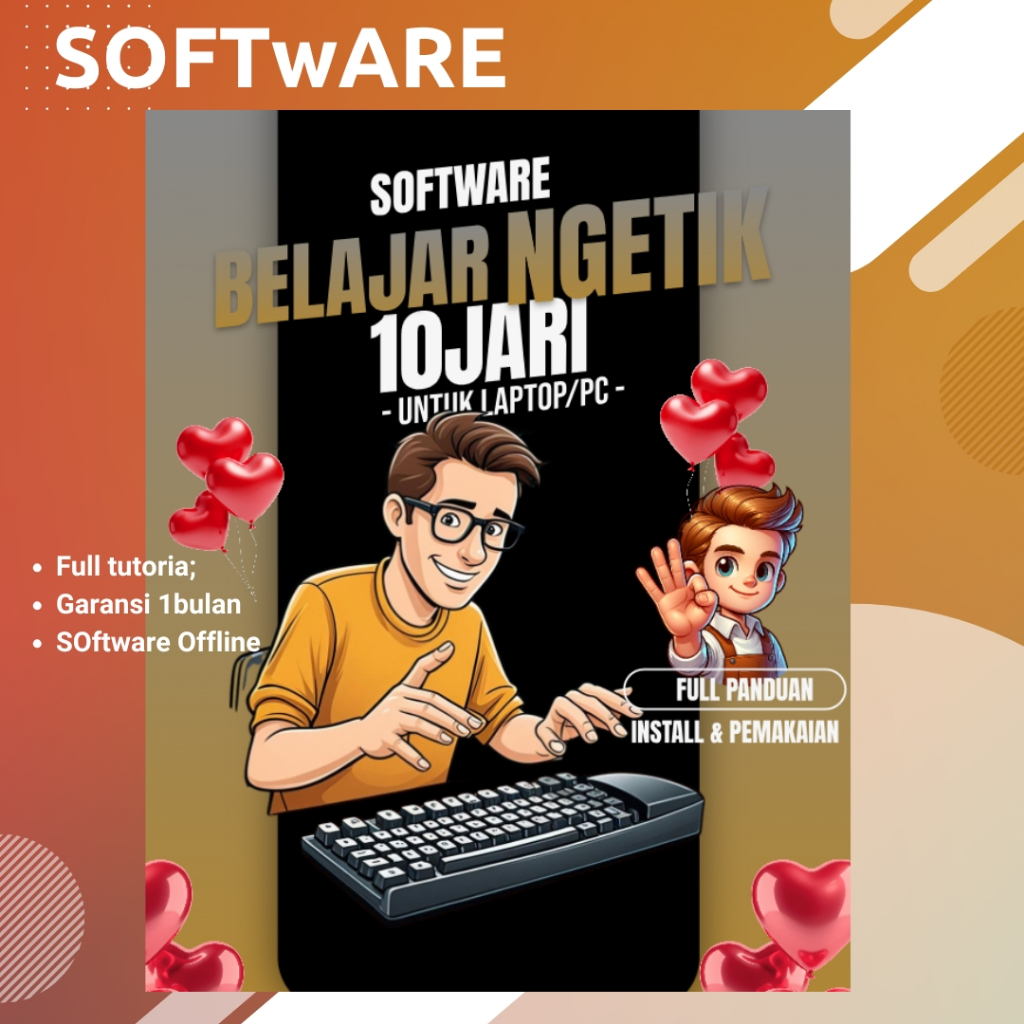 Jual Software Belajar Mengetik 10 Jari | Cepat & Akurat | Cocok untuk ...