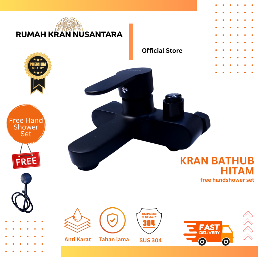 Jual Kran Bathub Panas Dingin Komplit Set Kran Shower Kran Bathtub ...