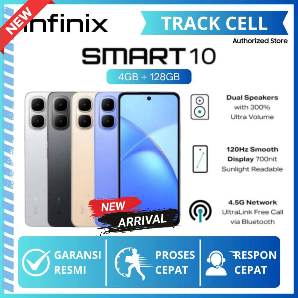 Jual Infinix Smart 10 4/128GB 4/64GB HP Infinix Terbaru 2025 6.67 inch 120Hz Garansi Resmi ...