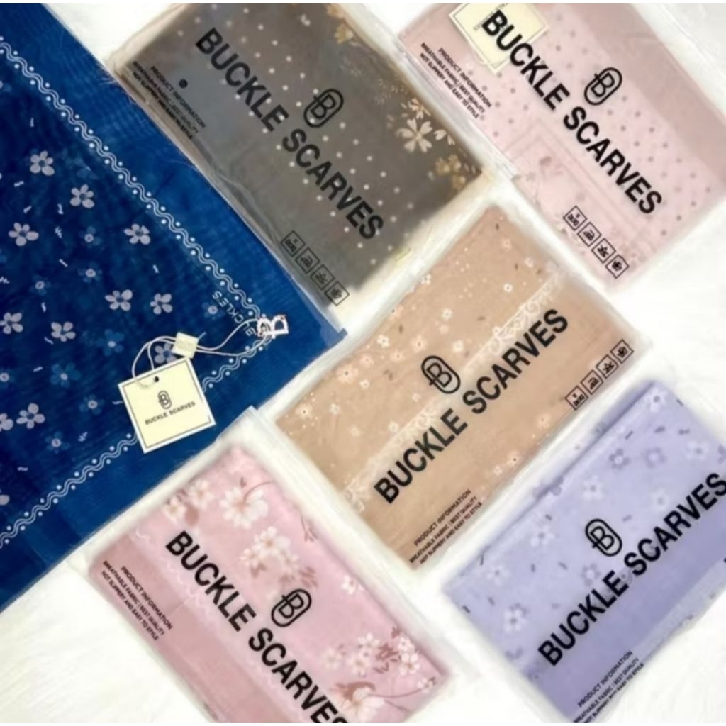 Jual BUCKLE SCARVERS MOTIF POUCH SERAGAM - Jilbab SegiEmpat Buckle ...