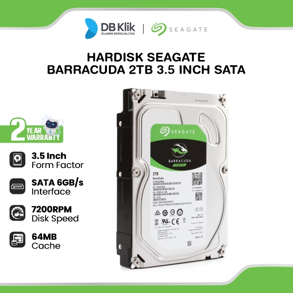 Jual SEAGATE BarraCuda Hardisk 2TB SATA | Shopee Indonesia