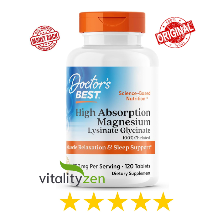 Jual Doctor's Best Magnesium Glycinate Lysinate USA | High Absorption ...