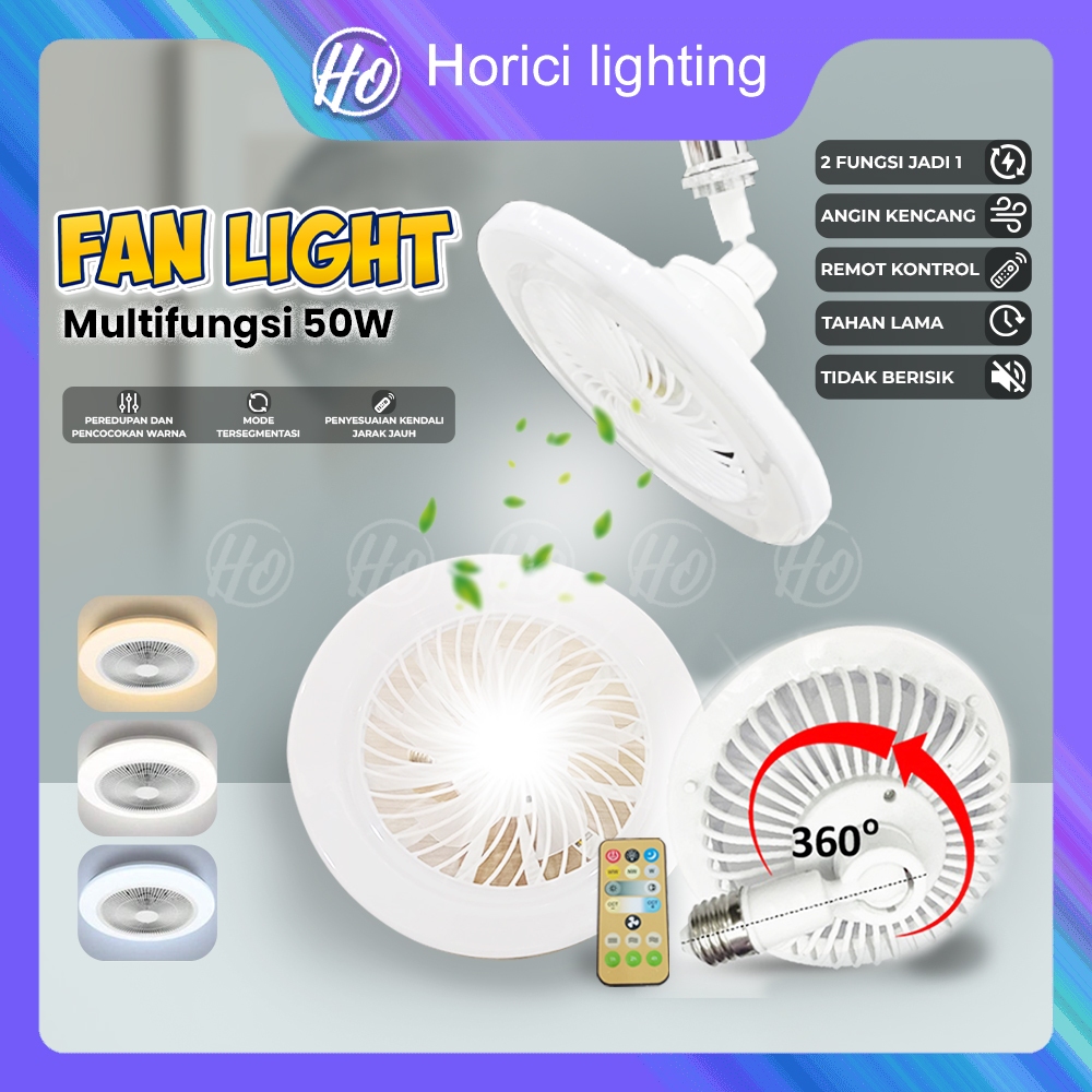 Jual HORICI Lampu Kipas Angin AC E27 30/50Watt Lampu LED Kipas Angin ...