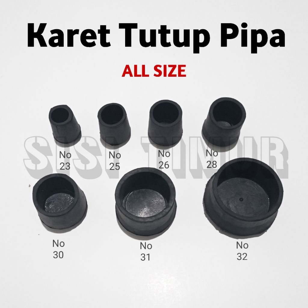 Jual Karet Tutup Pipa Aluminium Stenlis No 23, 25, 26, 28, 30, 31, 32 ...