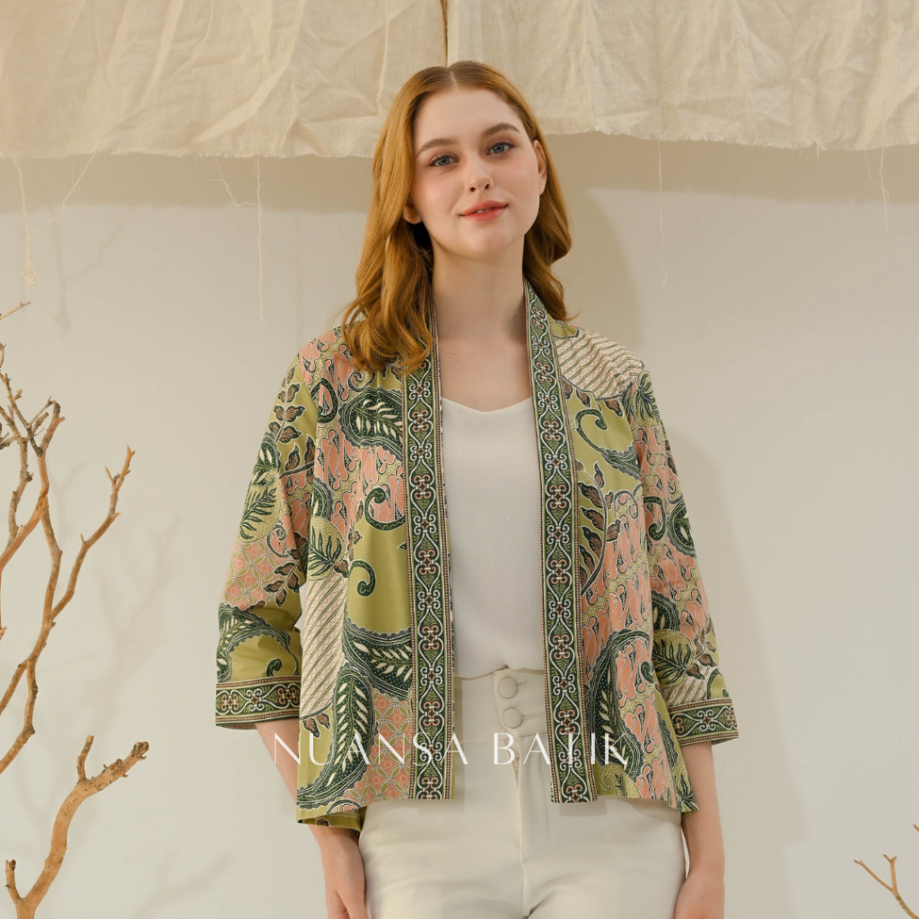 Jual Nuansa Batik Outer Batik Lengan 7/8 Bahan Katun Stretch | Shopee Indonesia