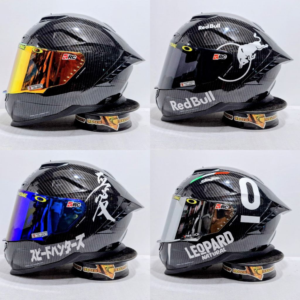 Jual Helm VRC FULL FACE motif carbon paket ganteng | Shopee Indonesia